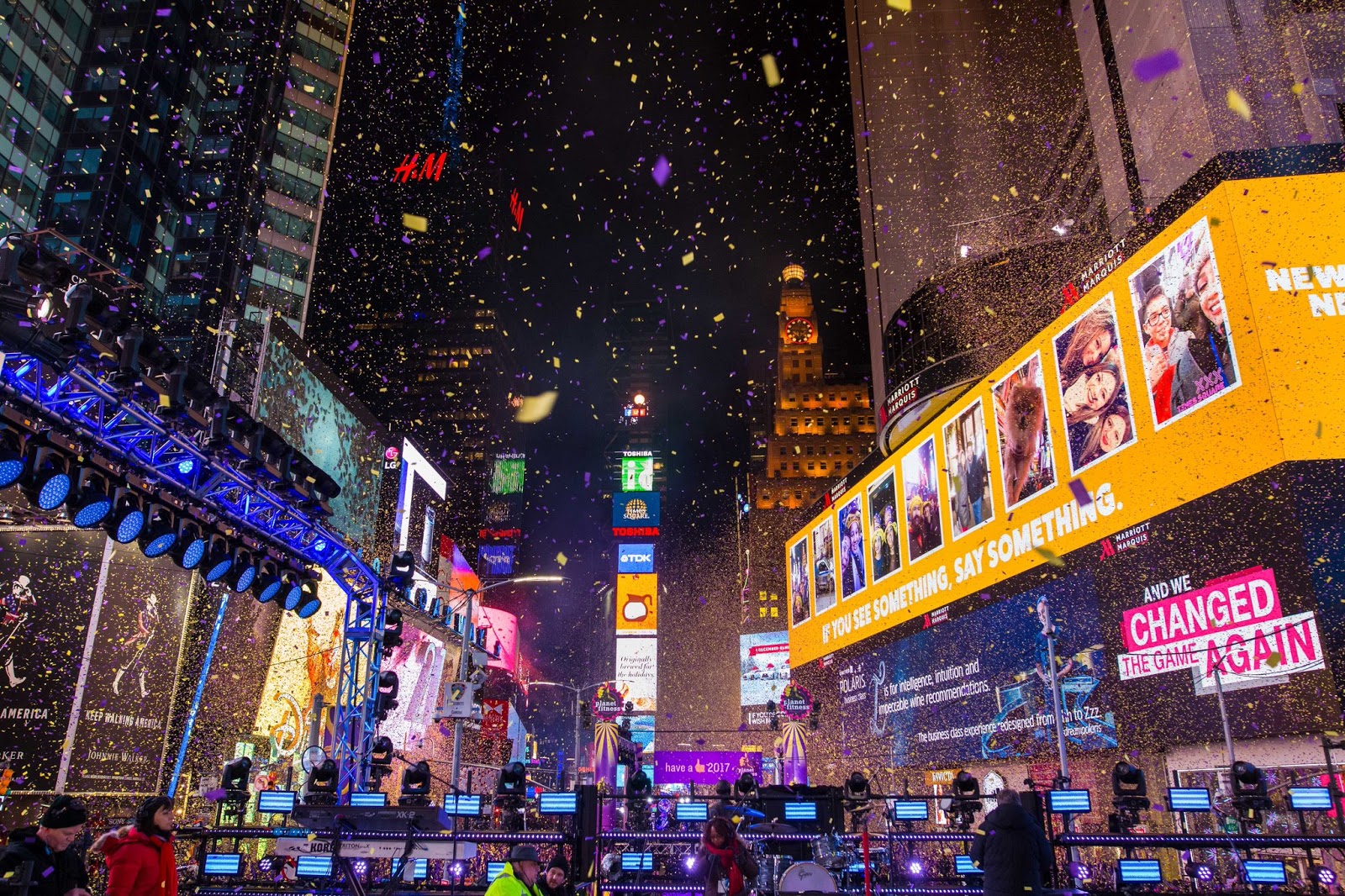 La icónica bola de Times Square