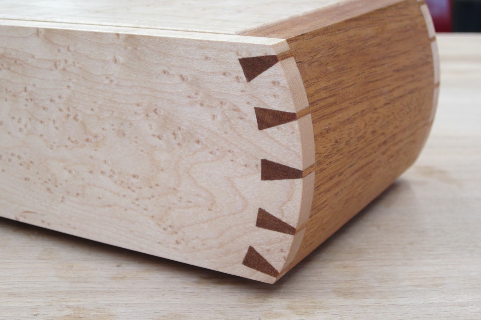 David Barron Furniture: Curved Dovetail Box.