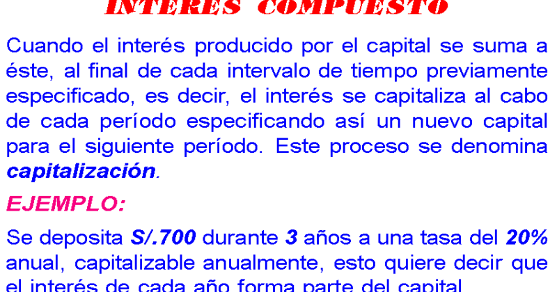 QUÉ ES LA REGLA DE INTERÉS COMPUESTO