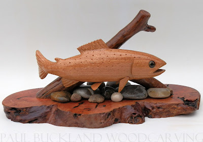 Paul Buckland Woodcarving: Trout 3