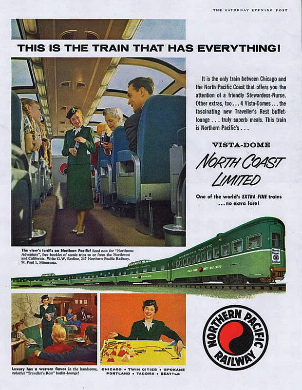 Transpress Nz The Northern Pacifics Vista Dome North Coast Limited 1955