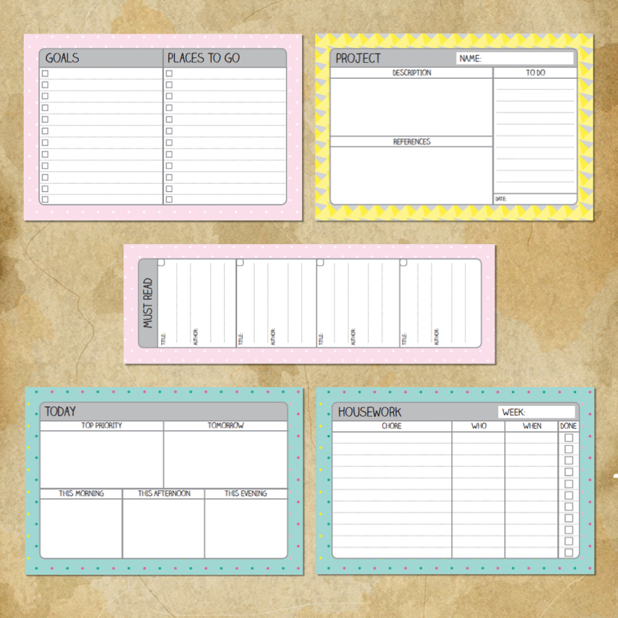 Tinysandtea: Simple Patterned Planner Set