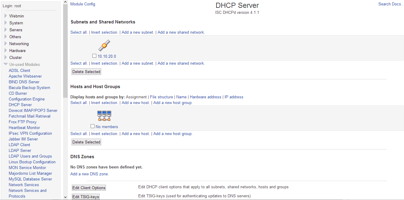 Como instalar un dhcp server con webmin ~ videoJuegos y Open Source