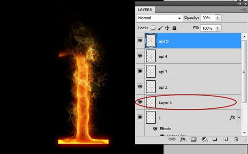 Membuat Tulisan Efek Api di Photoshop - Tutorial Photoshop Untuk Pemula