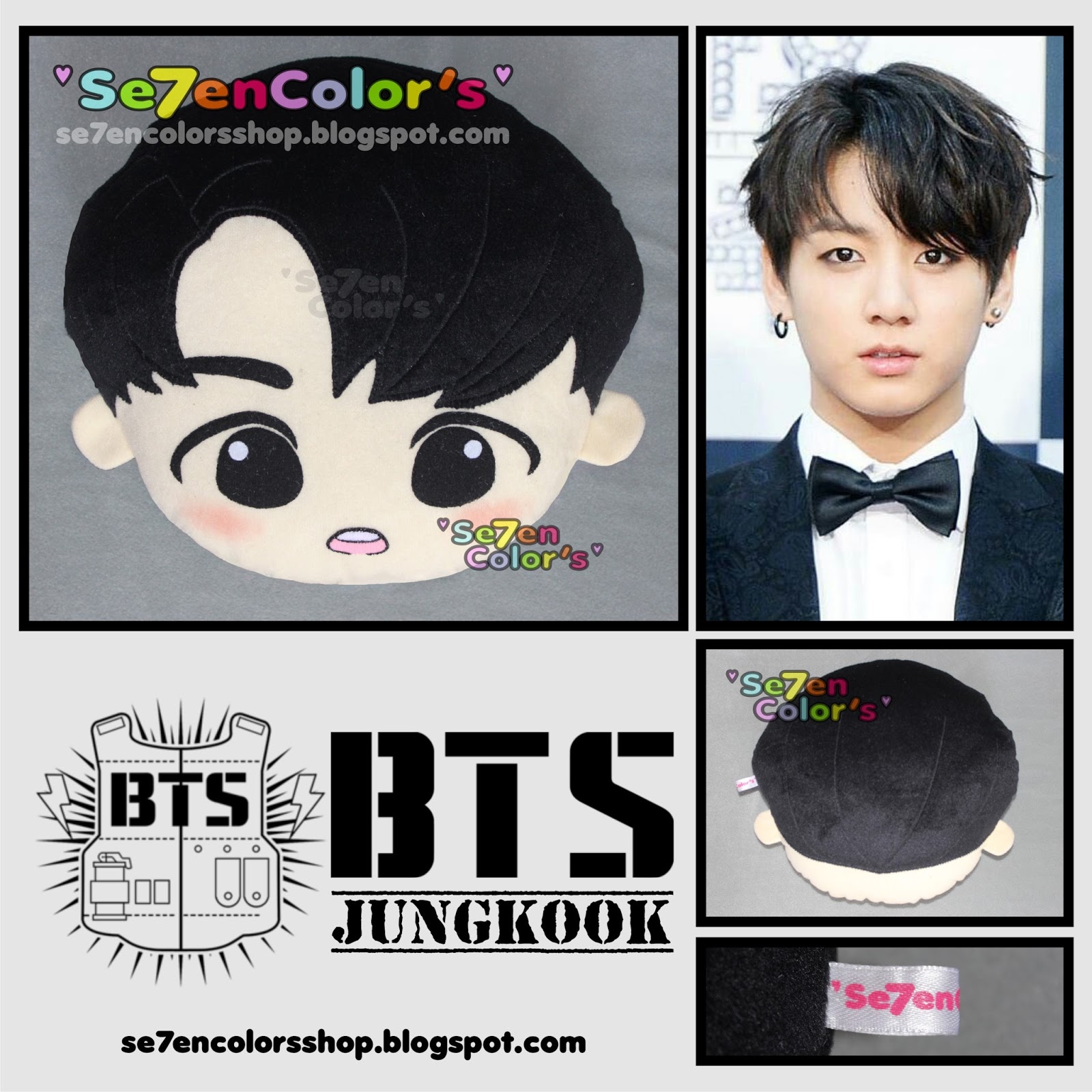 Se7en Colors: BTS "RUN' -- Chibi Character Pillow