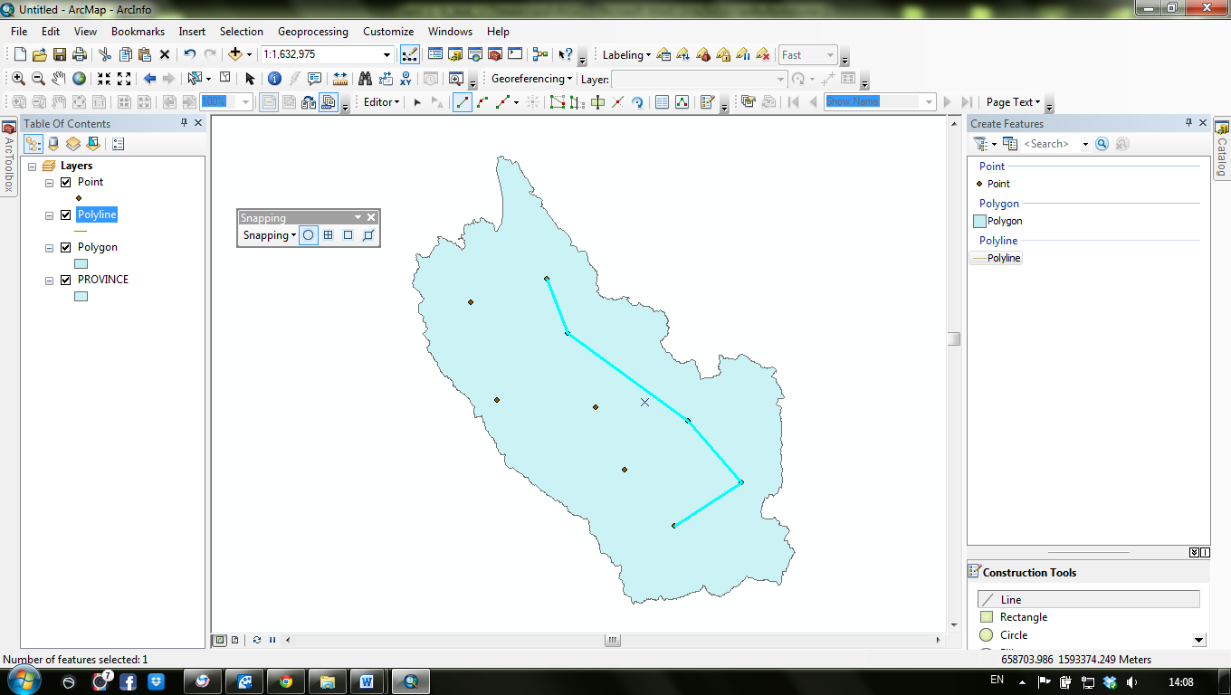 วิธีการใช้โปรแกรม ArcMap 10: 1.การแก้ไขข้อมูล (Editing feature)