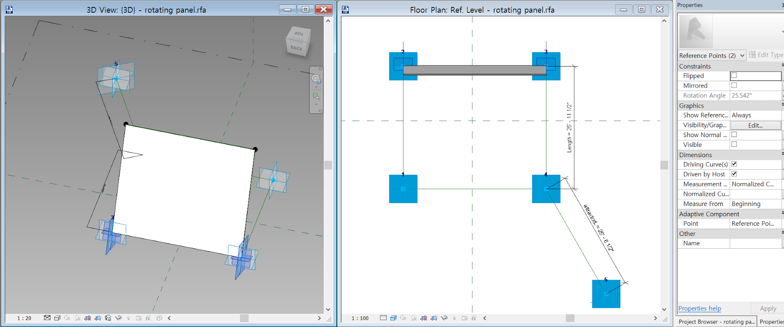 Kinetic Panel | Rotation Panel with 5th Point attractor