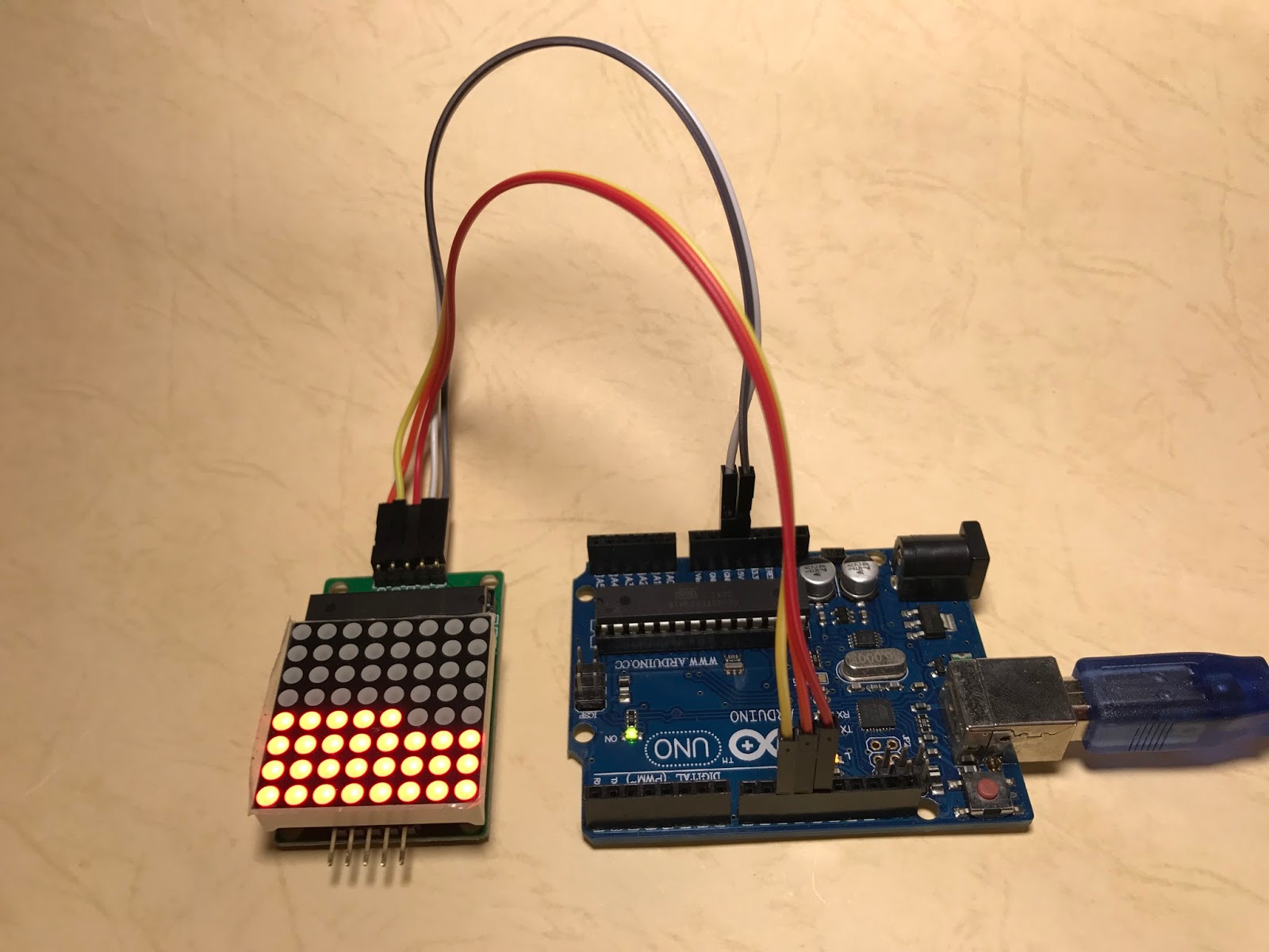 Arduino筆記(14)：使用MAX7219 控制 8x8 LED Matrix