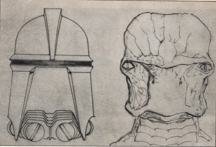 Blind Cylon BATTLESTAR GALACTICA Concept Art by Andrew Probert