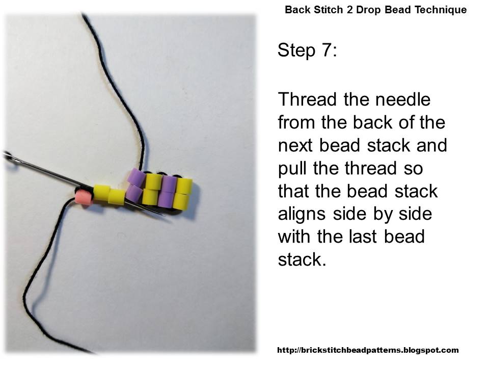 Brick Stitch Bead Patterns Journal: Back Stitch Base Row Two Drop Bead ...