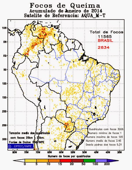 Janeiro de 2015 Registra Recorde de Focos de Queimadas Detectados Por ...