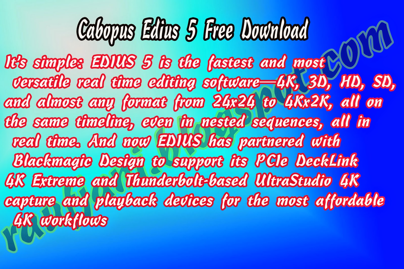 Canopus edius 5.5 with crack full version - pagss