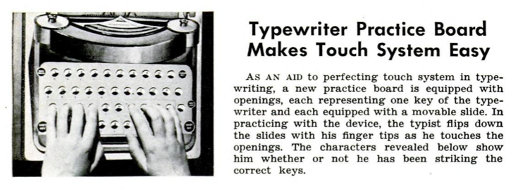 Backspace does not erase: Touch typing practice without a typewriter