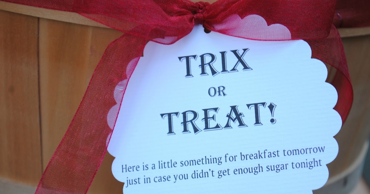 Jac o' lyn Murphy: TRIX or Treat...easy Halloween Hostess Gift