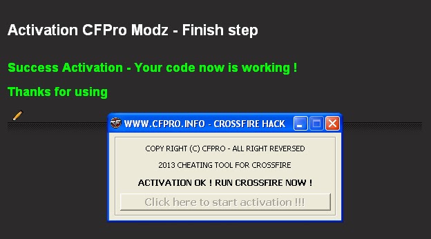 CFPRO - ACTIVATION - TOOL HELP GAME ONLINE