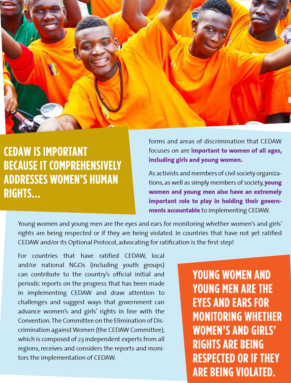 Equal rights for women worldwide: CEDAW IS IMPORTANT BECAUSE...