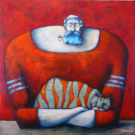 Pinzellades al món: Il·lustracions de Pascal Merlet: tendresa masculina