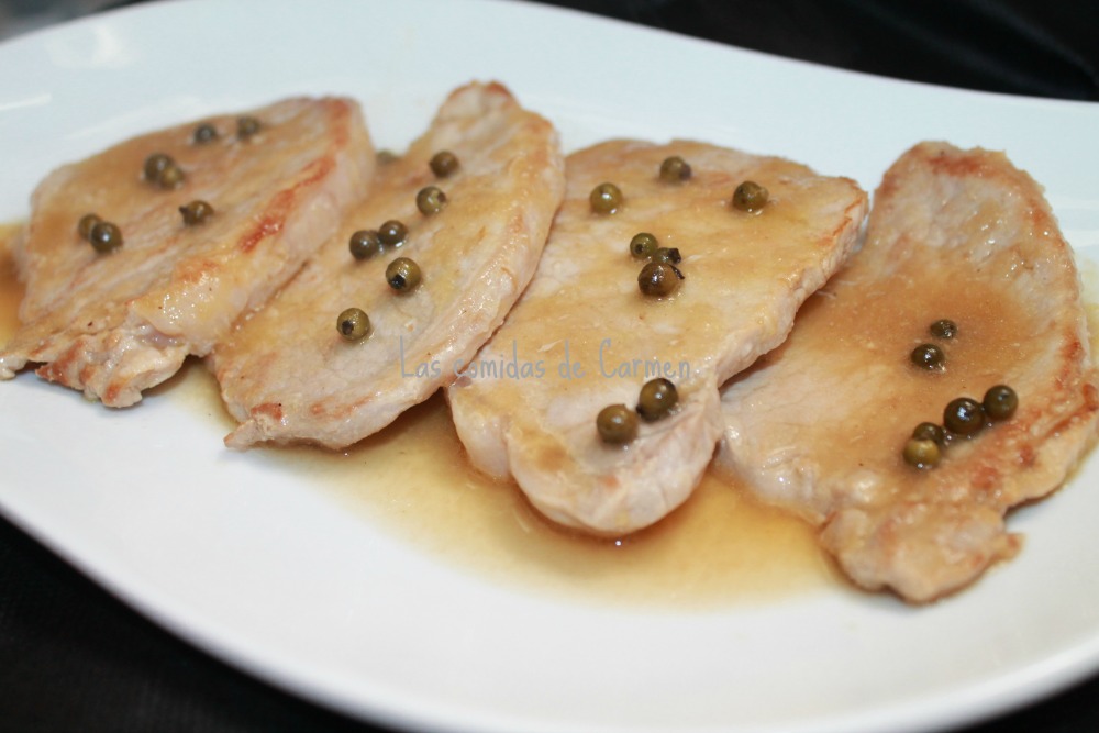 LAS COMIDAS DE CARMEN: FILETES DE LOMO EN SALSA DE PIMIENTA VERDE