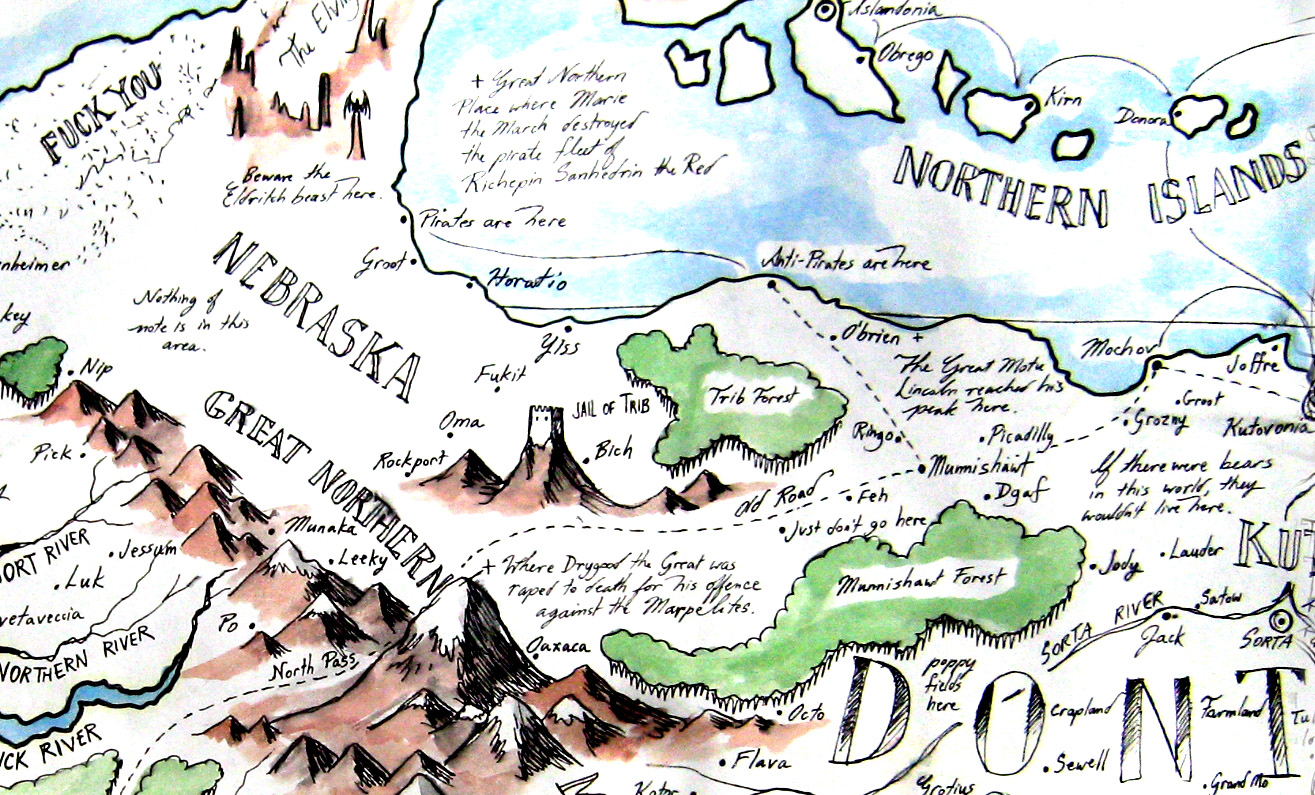 Carmen's Fun Painty Time: Making a map: The old fashioned method