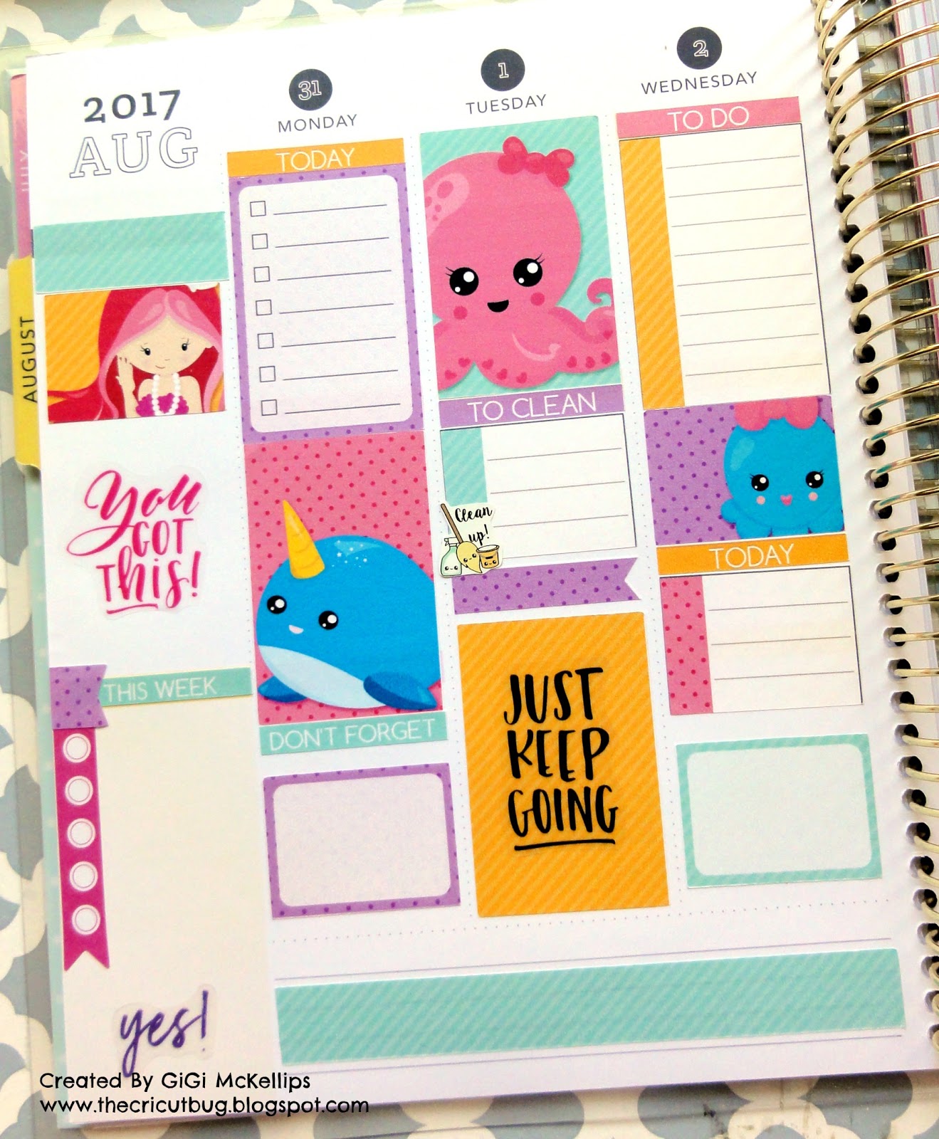 The Cricut Bug: Under the Sea Planner Pages