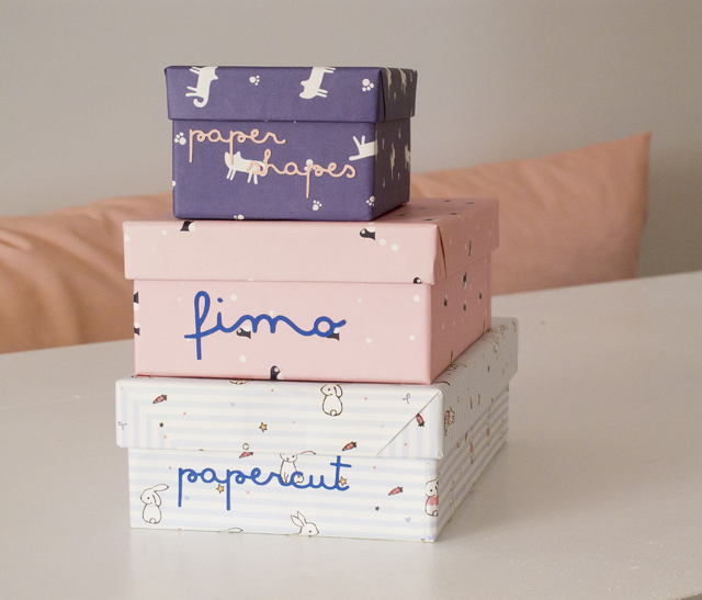 dobleufa: Cajas forradas - Recycled boxes