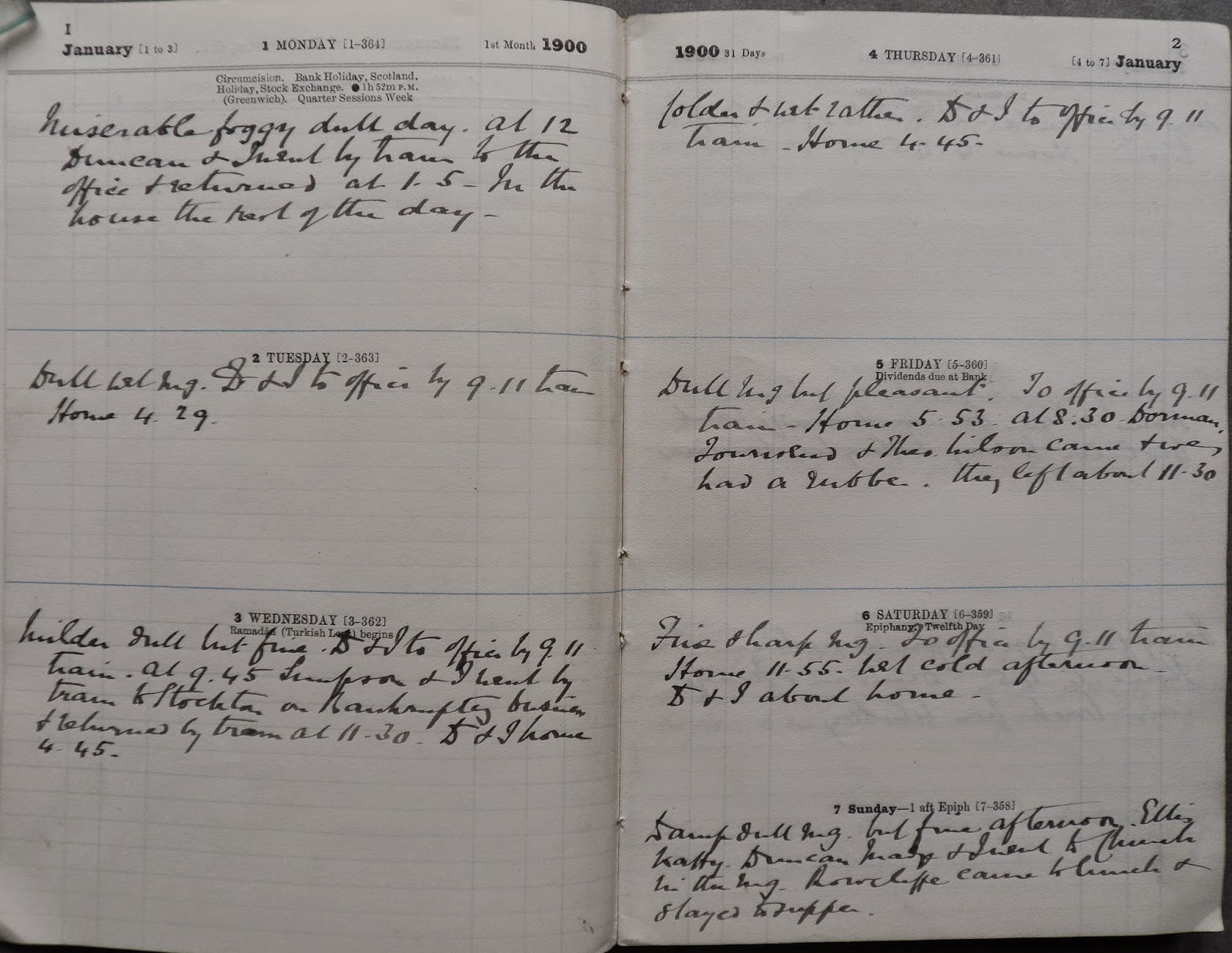 North Yorkshire History: John Richard Stubbs' diary for 1900