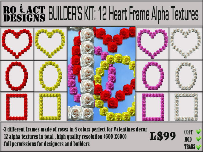 Ro!Act Designs: ..::RO!ACT::..DESIGNS Builder's Kit: 12 Rose Frame ...