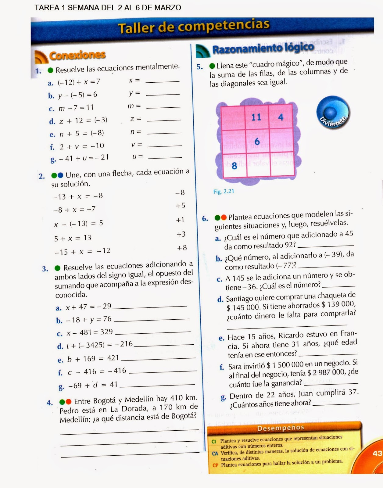 Grado SEPTIMO: MATEMATICAS