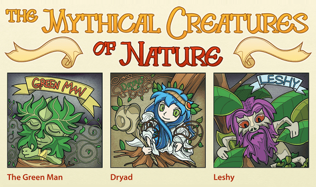 The Mythical Creatures of Nature #Infographic - Visualistan