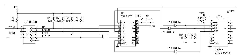 Atari Joystick Pinout