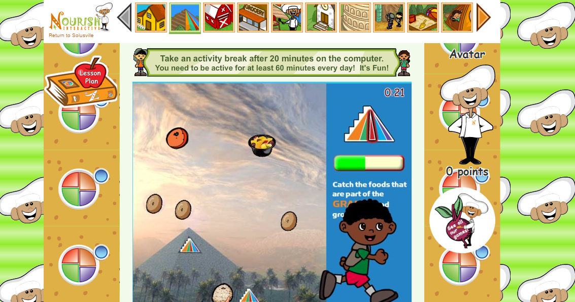 Maths, Science, ... Year 6: Falling Food Fun Arcade: game