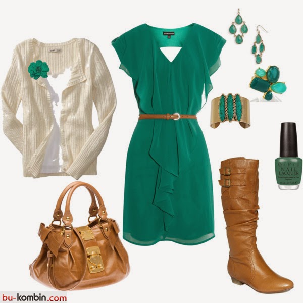Yeşil Elbise Kombin.. (Yazlık kombin) | Bu Kombin (Moda Trend Stil)
