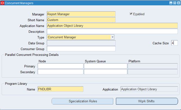How to Create a Custom Concurrent Manager in R12.2