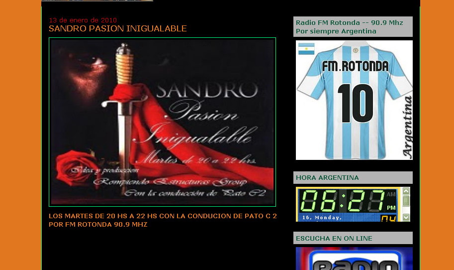 El sorprendente mundo de SANDRO...: Programas de radio