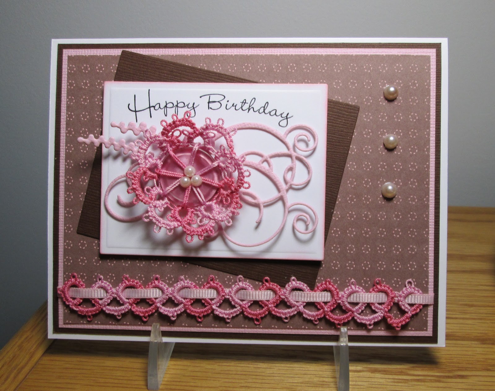 Joanie's Crafty Creations: Tatted birthday card