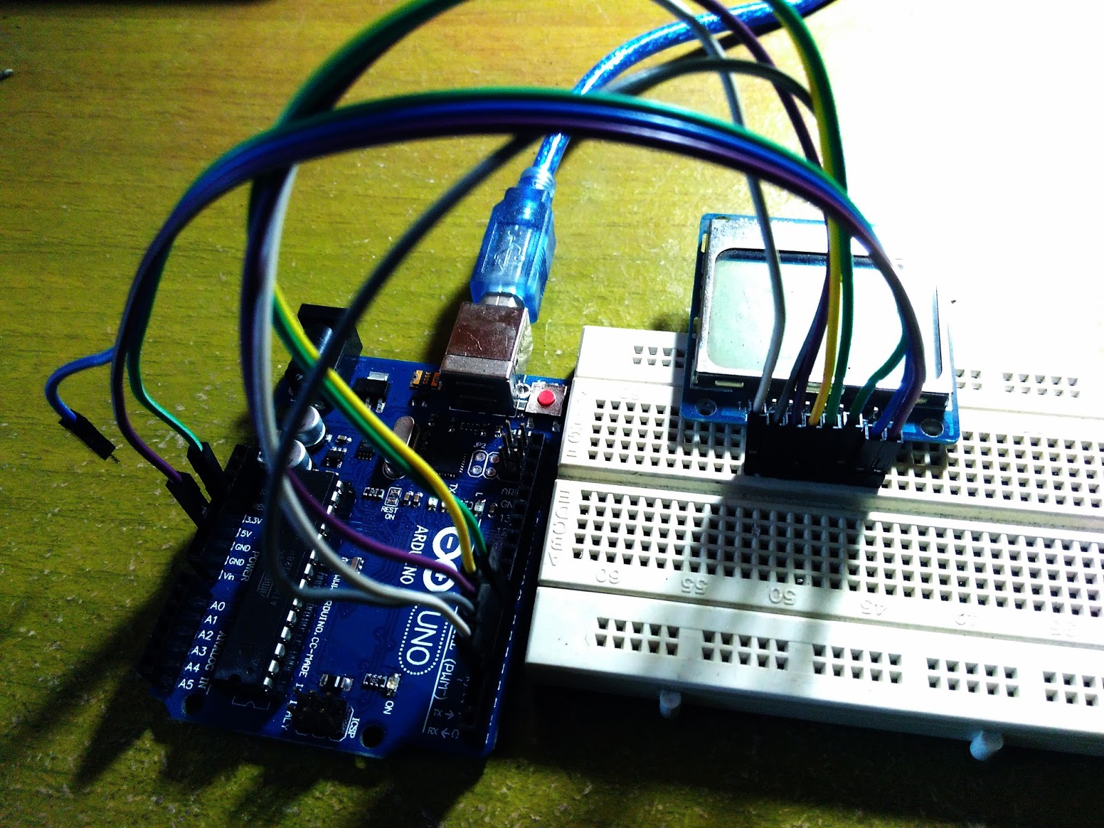 Interfacing Arduino With Nokia 5110 Lcd 9802