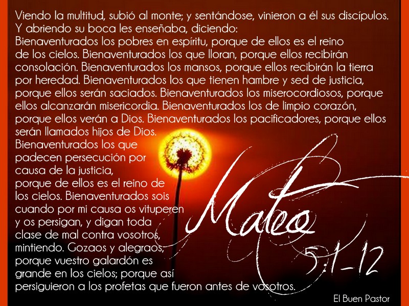 YO SOY EL BUEN PASTOR: Mateo 5:1-12
