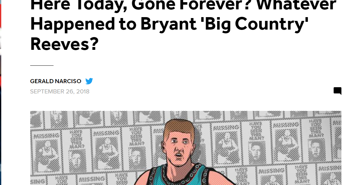 The Mindless Freaks: What happened to Bryant 'Big Country' Reeves article