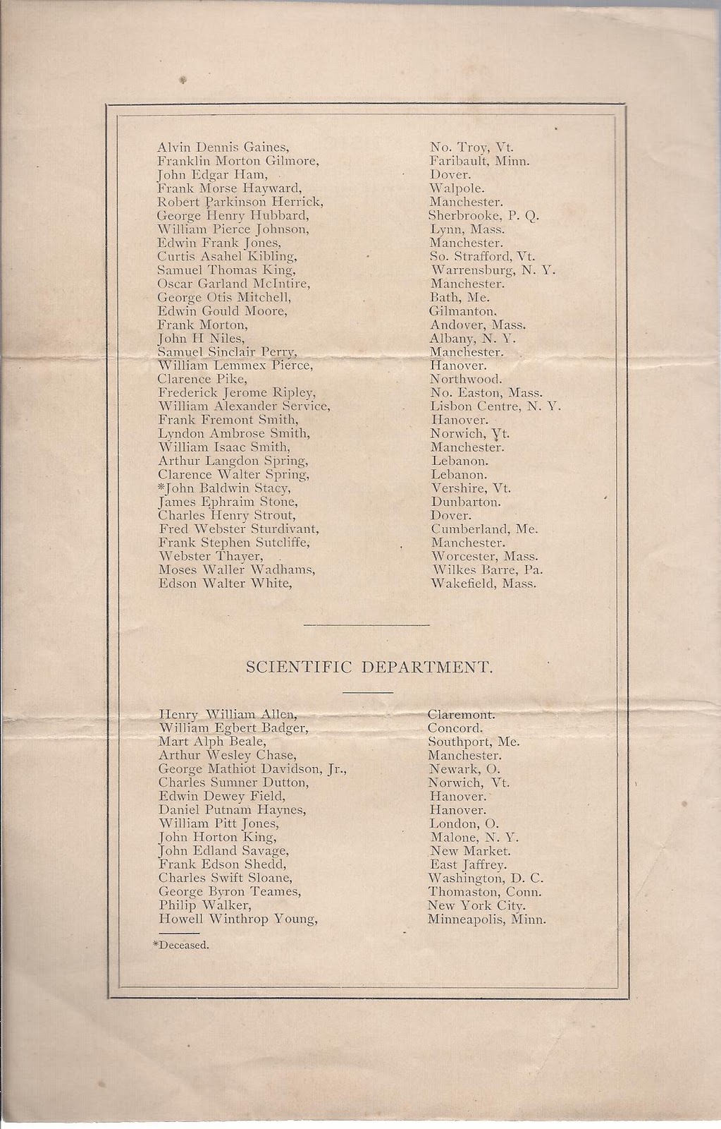 Heirlooms Reunited: 1880 Commencement Program of Dartmouth College at ...