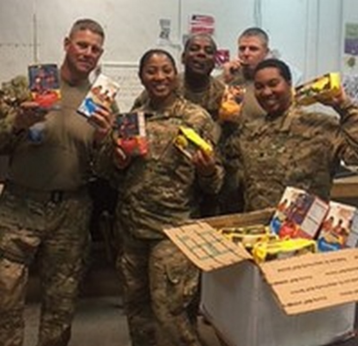 Care Packages for Soldiers: Photos from Army Soldiers in Iraq With Boxes of Girl Scout Cookies.