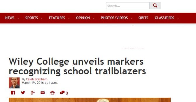 College History Garden: Historical Markers Unveiled at Wiley College