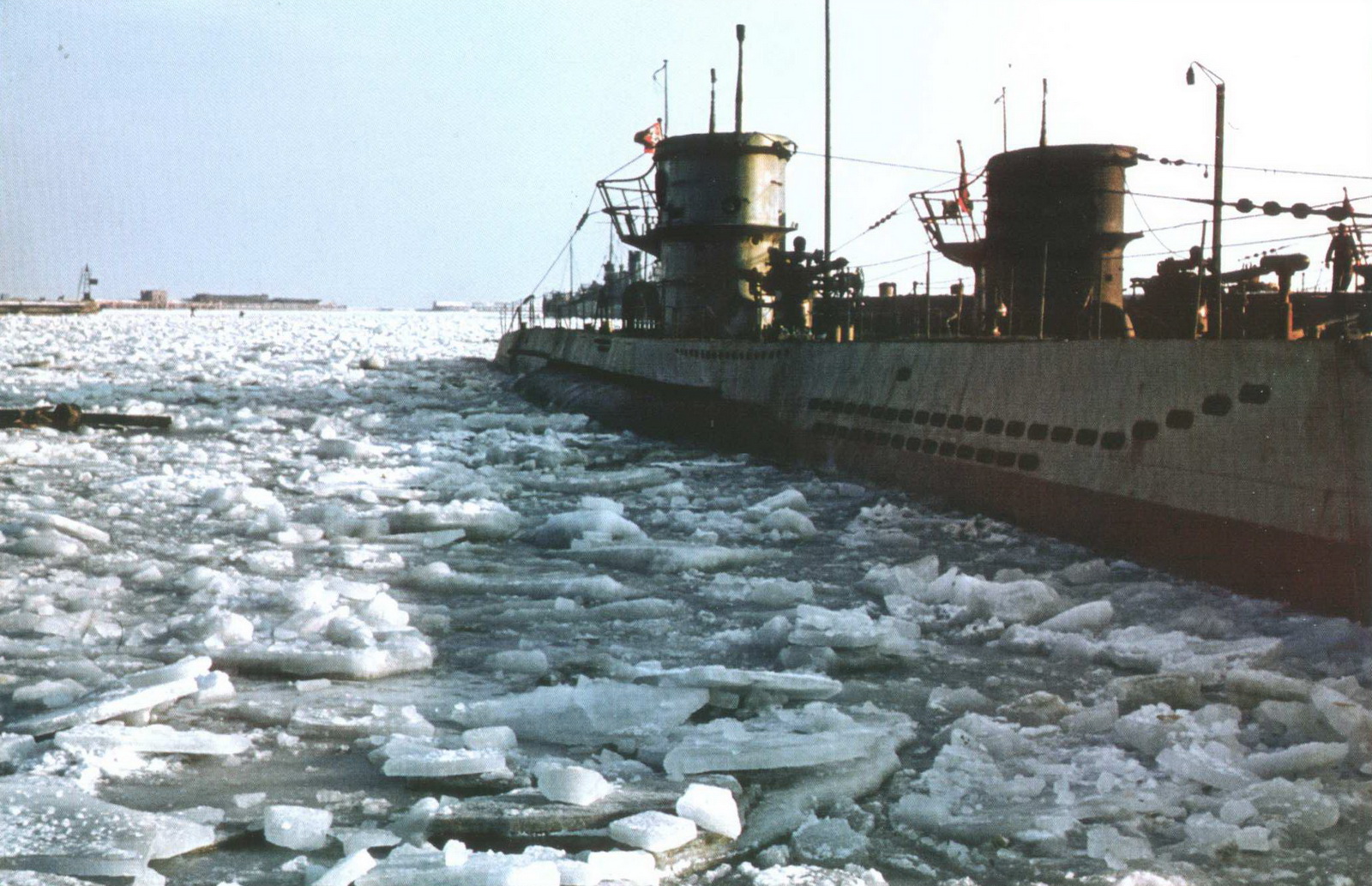 World War II in Color: Two VII C Boats are Frozen in the Ice