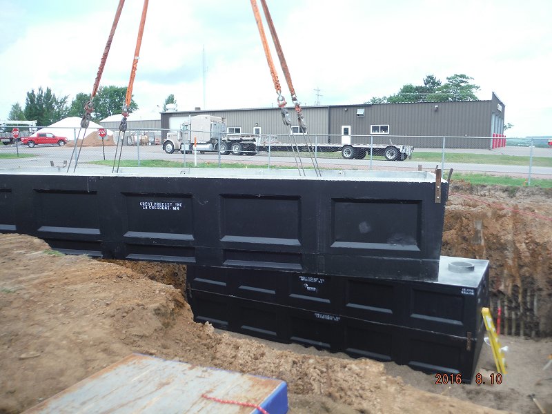 Crest Precast Concrete: Large Tanks installed at a Wisconsin School