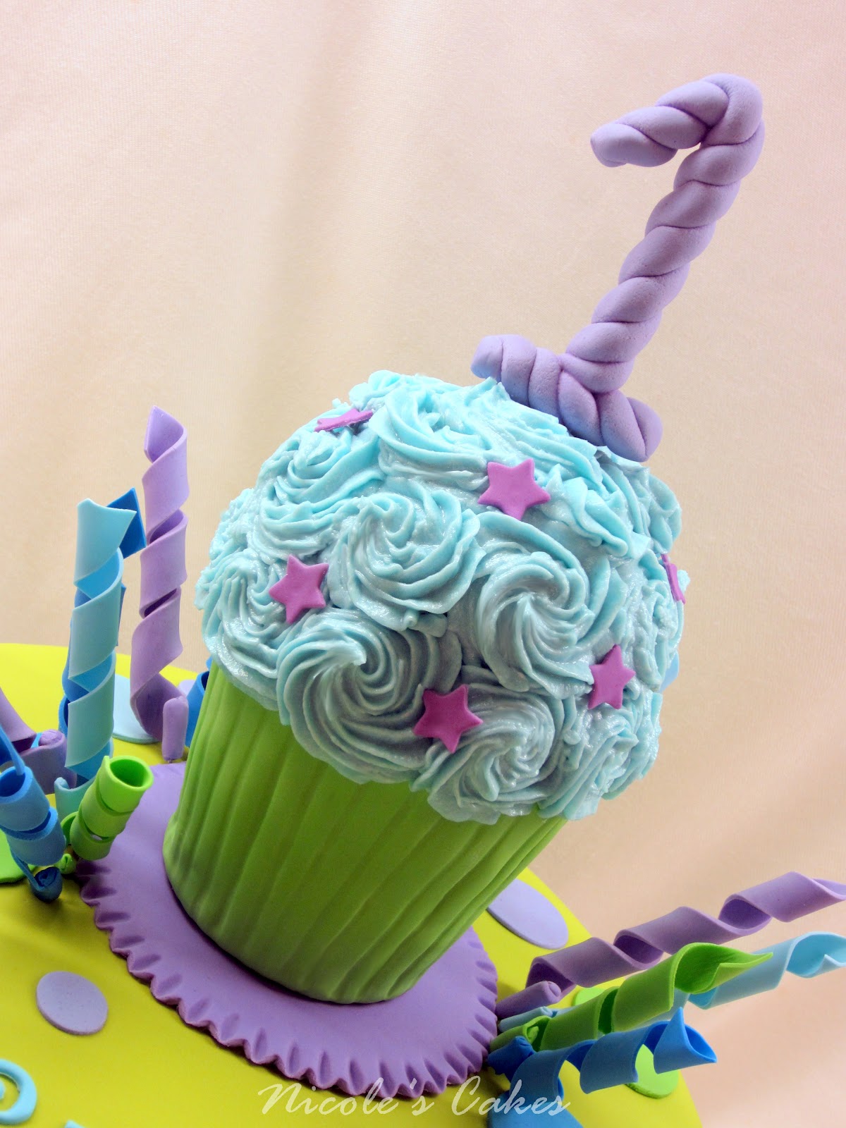 Confections, Cakes & Creations!: 'Cupcake' Cake for a 1st Birthday ...