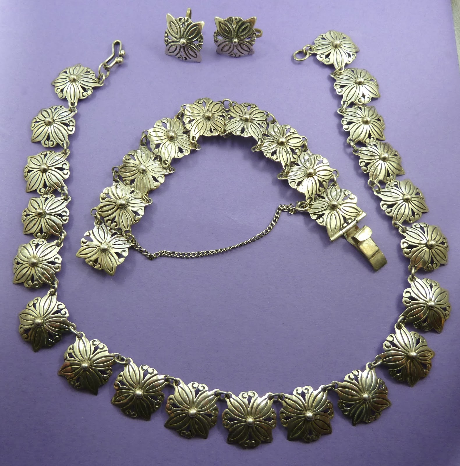 Gillian Horsup Vintage Jewellery: MEXICAN SILVER SET - M. OCAMPO ...