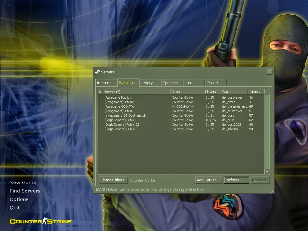 Cara Bermain Counter Strike 1.6 Online Server Indonesia