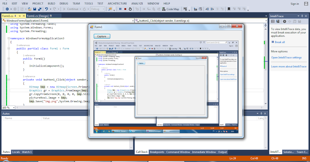 Capture screenshot using C# - C# Tutorials