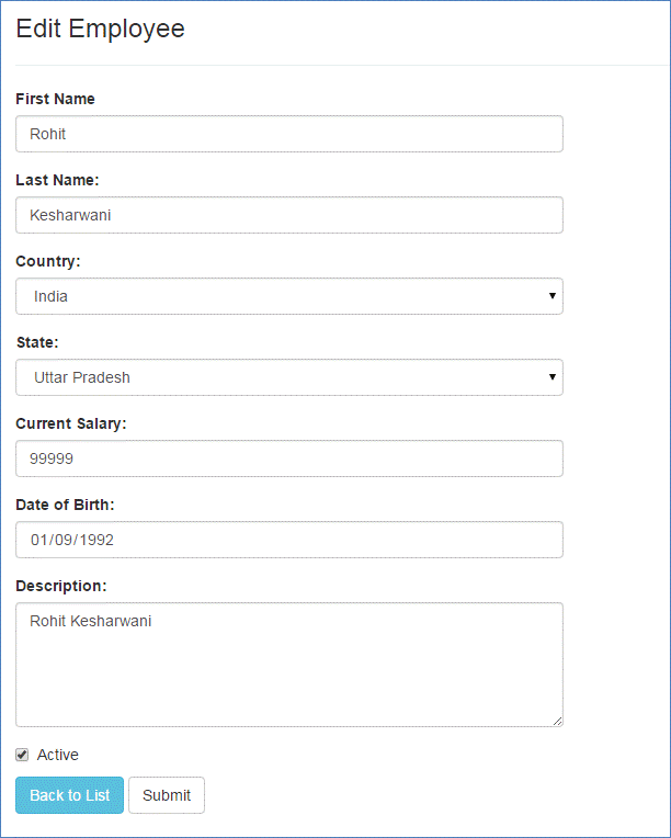 CRUD using MVC Web API and AngularJS CRUD using MVC Web API and AngularJS