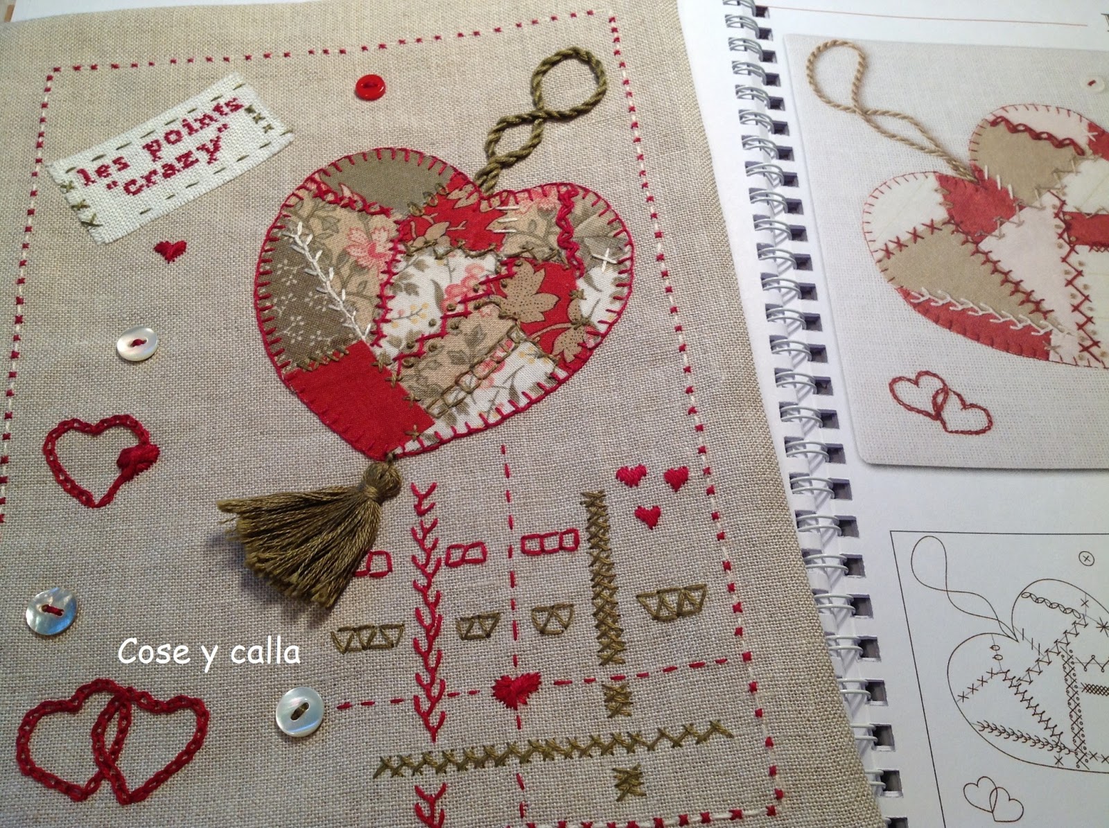 Cose y calla : ...Corazón de Patchwork: 6º objetivo terminado.