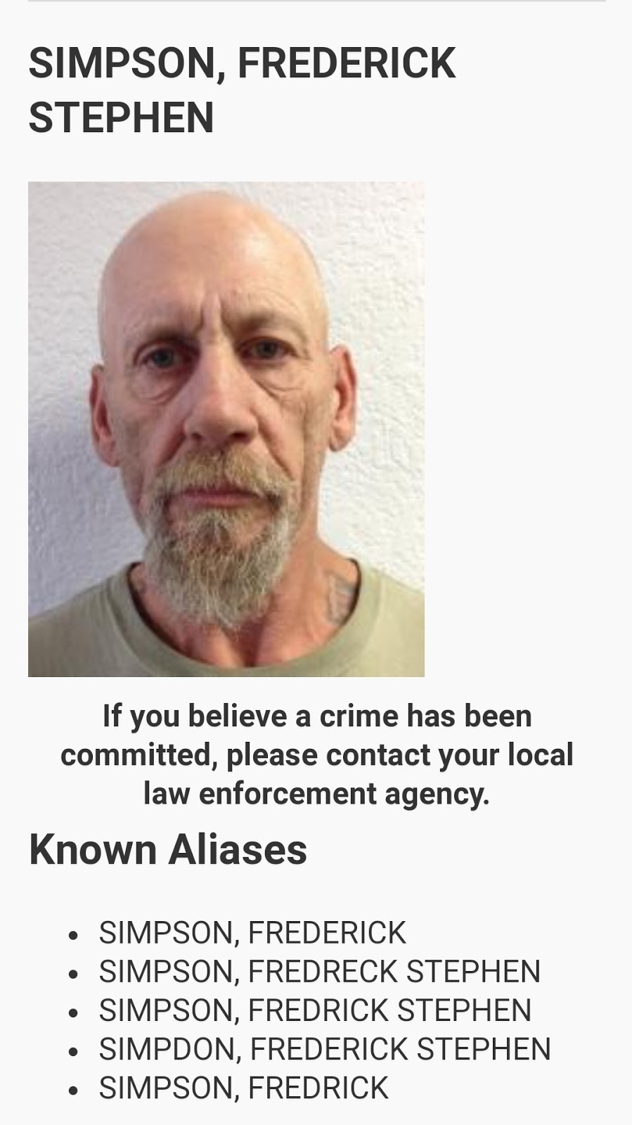 John Chiv: Fred Simpson mentioned in the Andrew Cunningham case today ...